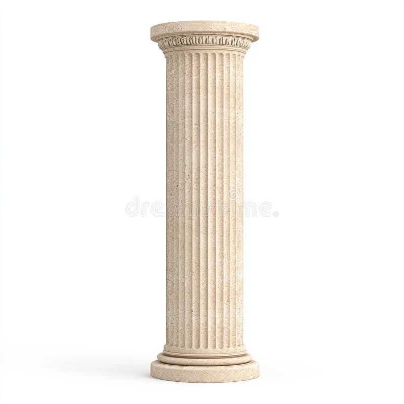 Ancient Greek Stone Column with Vertical Fluting, Classical ...