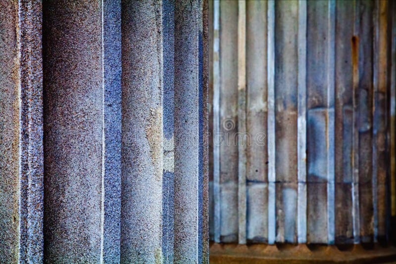 Ancient Greek Style Columns Background for Design. Selective Focus on ...