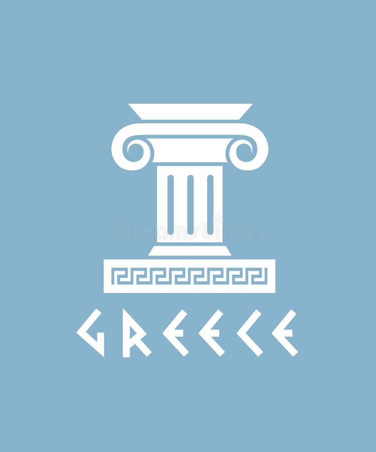 Ancient greek symbol stock illustration. Illustration of vector - 340032290