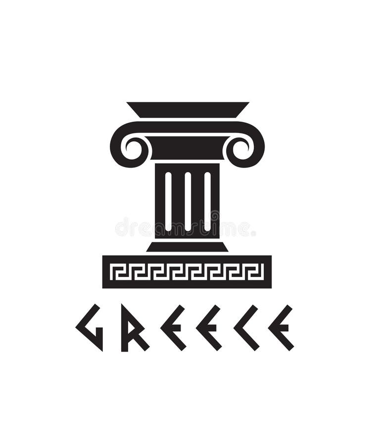 Ancient greek symbol stock vector. Illustration of greece - 340145925