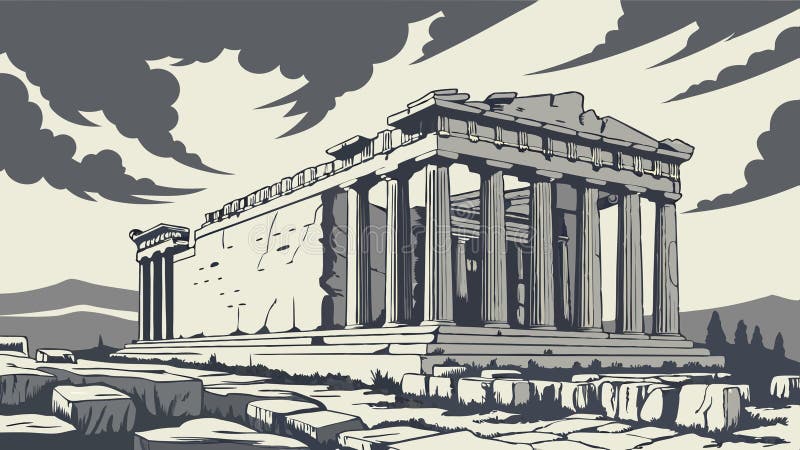 Ancient Greek Temple, Classical Architecture and History Vector Design ...