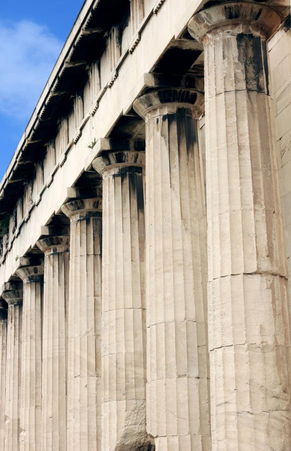 Ancient Greek Temple of Hephaestus Stock Image - Image of holy, ancient ...