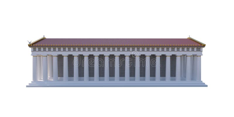 Ancient Greek Temple, Visualization, 3D Illustration Stock Illustration ...