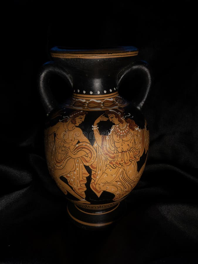 Ancient Greek Vase with Classical Artwork and Ornate Patterns Unique ...