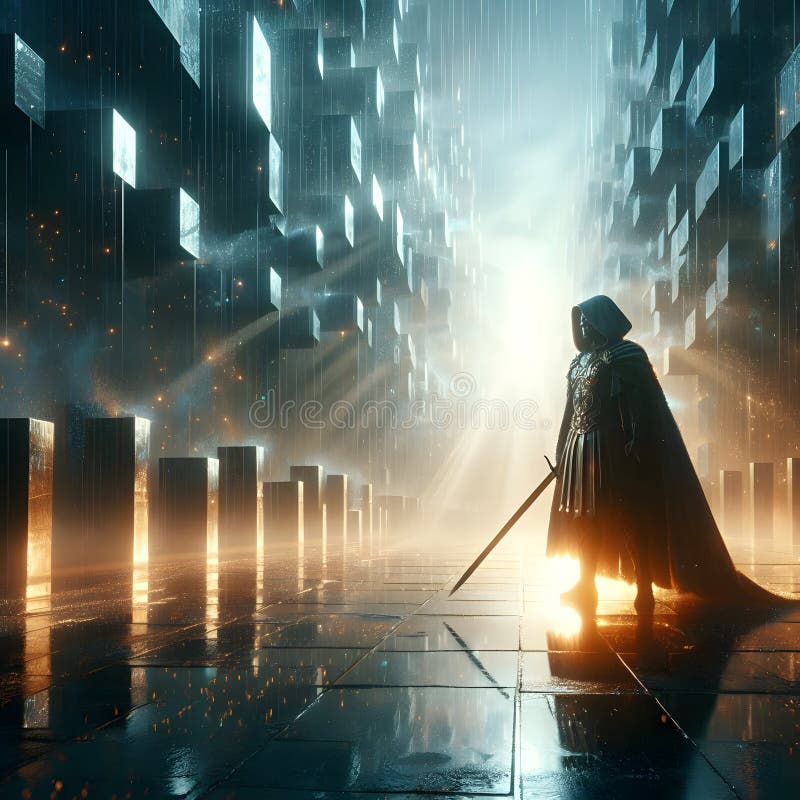 Ancient Greek Warrior in Front of Abstract Background Stock ...