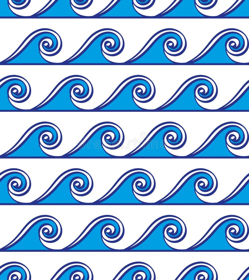 Ancient Greek Waves Seamless Vector Pattern Ornament Stock Vector ...