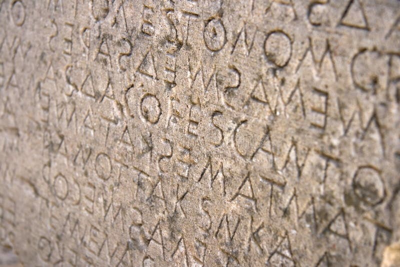 Ancient Greek writing stock photo. Image of odeon, stone - 3038810