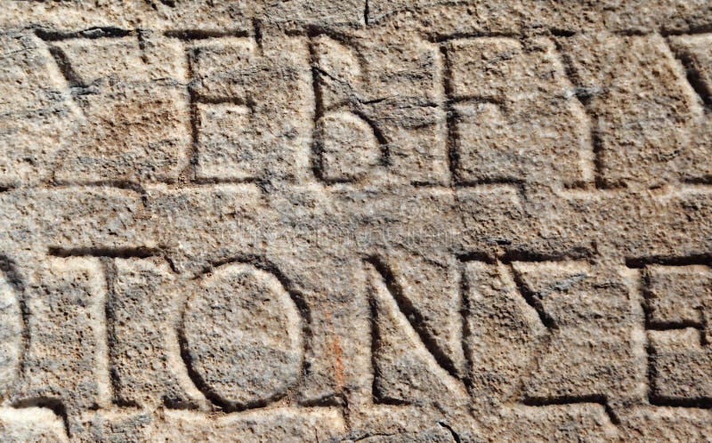 Ancient Greek Writing at Epheuss, Turkey Stock Photo - Image of ...