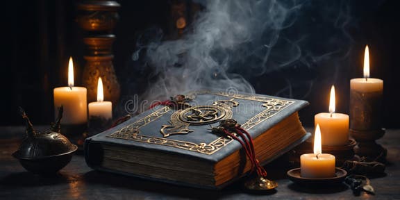 Ancient Grey Theme Grimoire Adorned with Arcane Symbol Ai Generated ...