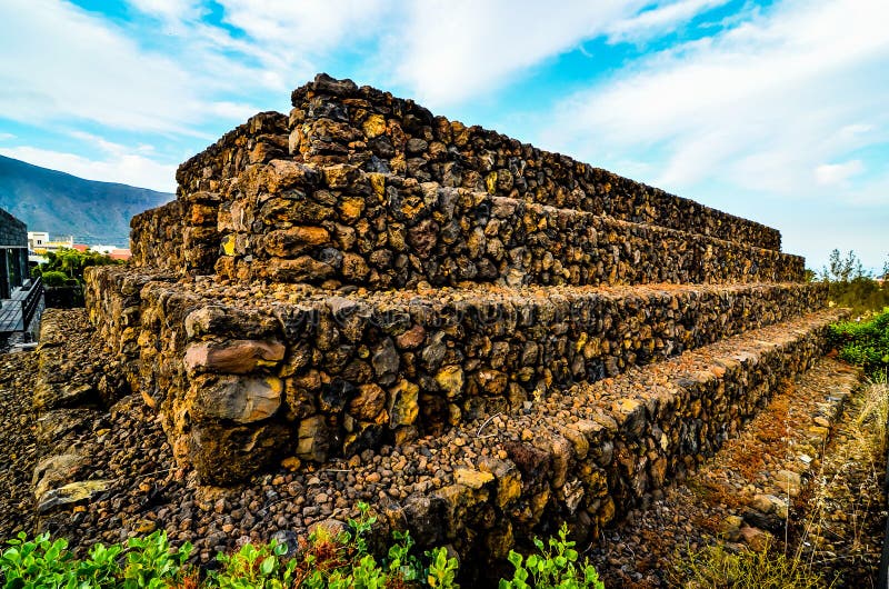 Guimar Pyramids stock photo. Image of stone, spain, edyptian - 310442768