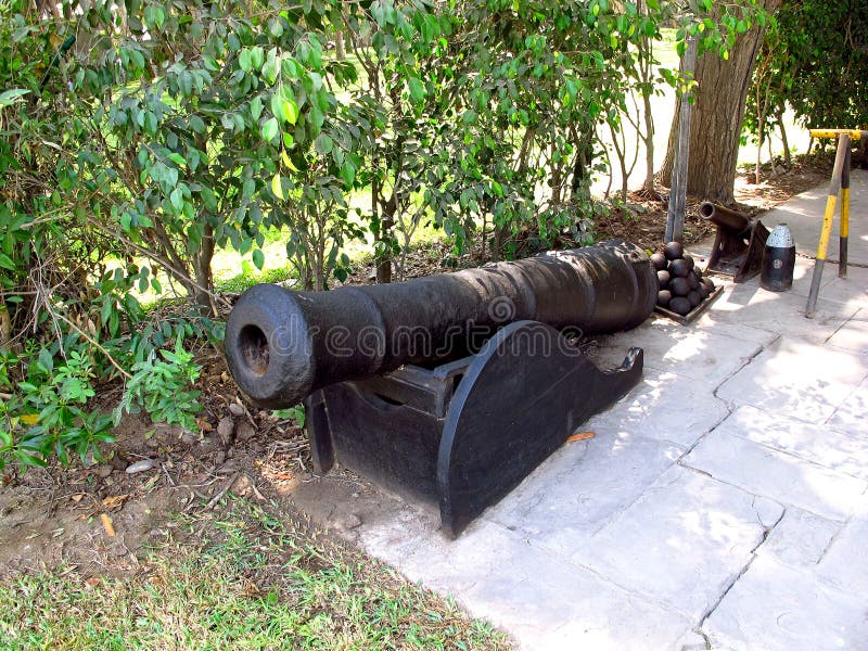 An Ancient Gun in Lima City, Peru Stock Photo - Image of latin, aerial ...