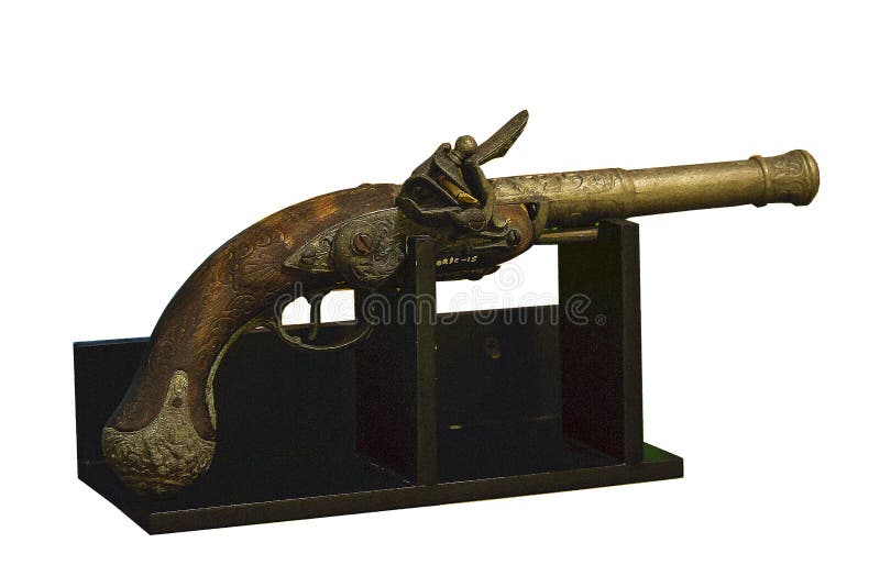 Old-fashioned gun stock image. Image of century, pirate - 10578003
