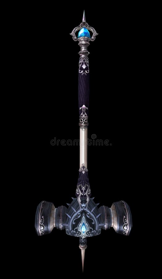 Ancient Hammer Weapon for War Stock Illustration - Illustration of king ...