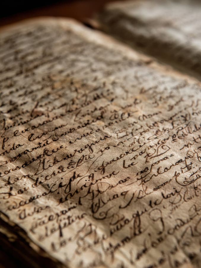 Detail of Ancient Hand-Written Scripture from the Vatican Archive ...