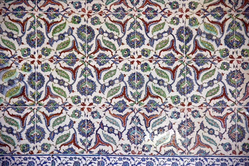 Ancient Handmade Turkish Tiles ,Topkapi Palace Stock Photo - Image of ...