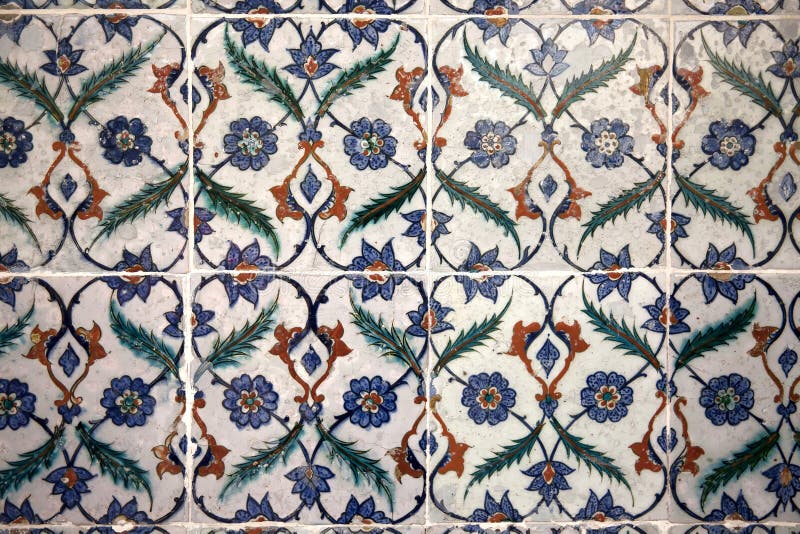 Ancient Handmade Turkish Tiles ,Topkapi Palace Stock Photo - Image of ...