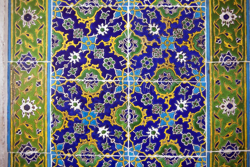 Ancient Handmade Turkish Tiles ,Topkapi Palace Stock Image - Image of ...