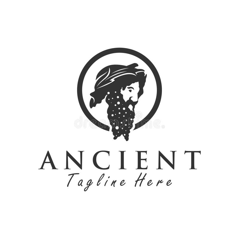 Ancient Head Illustration Logo Stock Vector - Illustration of hades ...