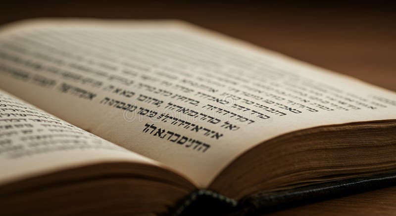 Ancient Hebrew Text Open Book, Old Testament Scriptures, Tanakh, Torah ...