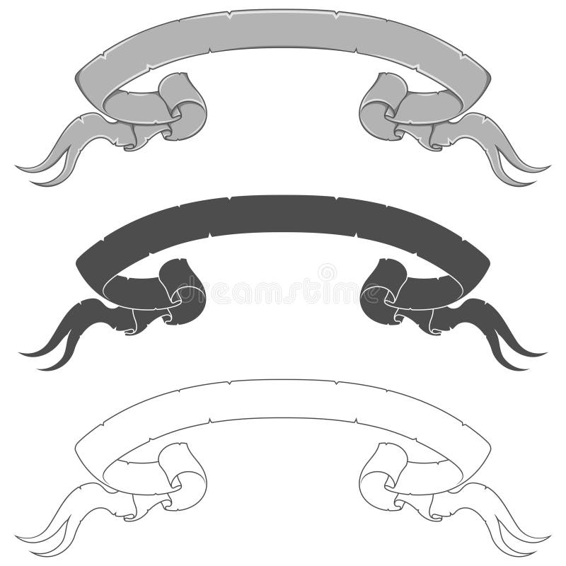 Ancient Heraldic Ribbon Design Stock Vector - Illustration of ...