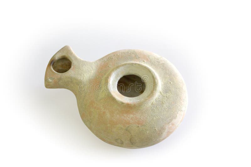 Ancient Herodian Oil Lamp Replica Stock Photo - Image of israel ...