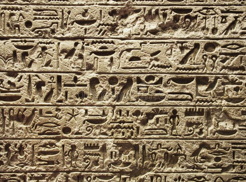 Ancient Hieroglyphic Script Stock Image - Image of mystery, built ...