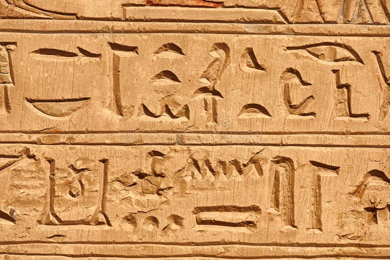 Ancient Hieroglyphic Script Stock Image - Image of egypt, lines: 107698471