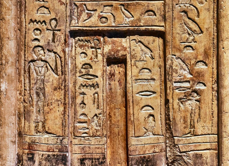 Ancient Hieroglyphic Script Stock Photo - Image of history, mysterious ...