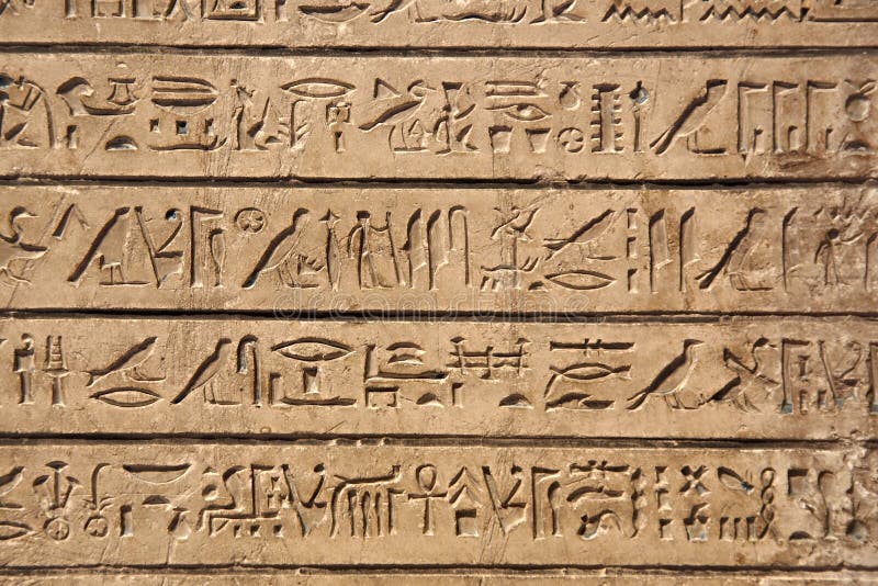 Ancient Hieroglyphic Script Stock Photo - Image of history, hieroglyph ...