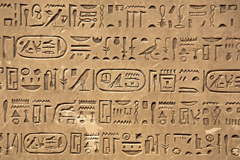Ancient Hieroglyphic Script Stock Image - Image of carvings, eastern ...