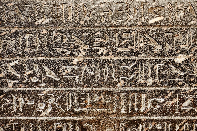 Ancient Hieroglyphic Script Stock Image - Image of egypt, hieroglyph ...