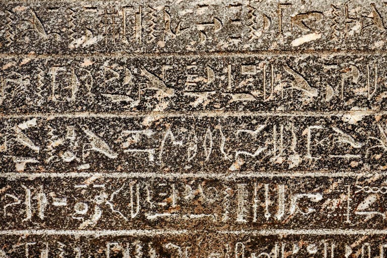 Ancient Hieroglyphic Script Stock Image - Image of egypt, hieroglyph ...