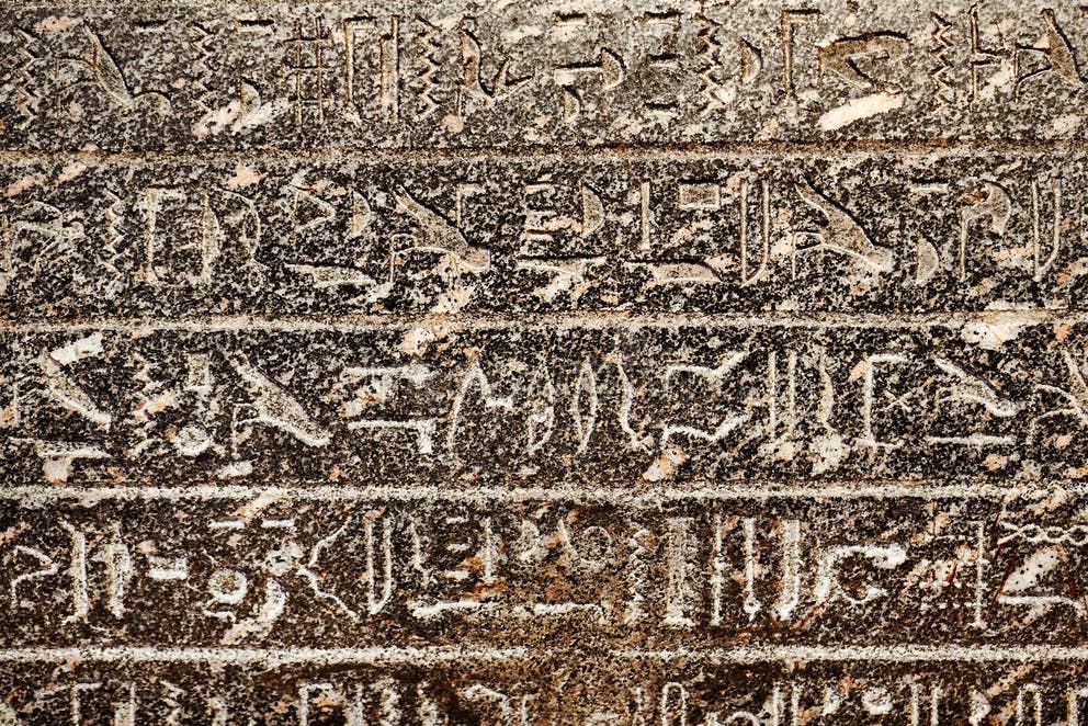 Ancient Hieroglyphic Script Stock Image - Image of egypt, hieroglyph ...