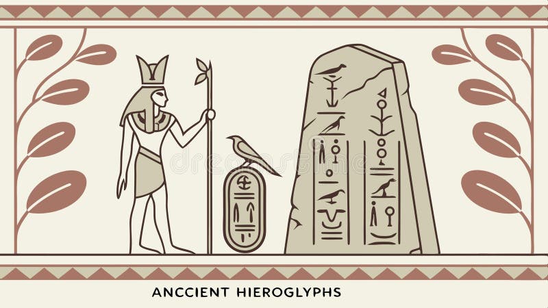 Ancient Egyptian Hieroglyphic Writing Stock Illustrations – 765 Ancient ...