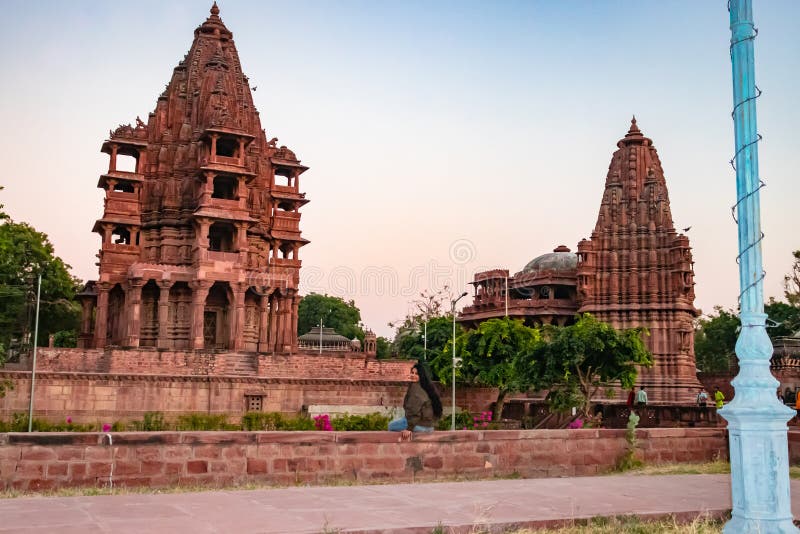 Ancient Hindu Temple Architecture with Bright Sky from Unique Angle at ...