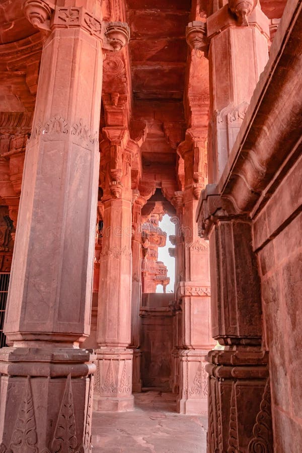 Ancient Hindu Temple Architecture from Unique Angle at Day Stock Photo ...