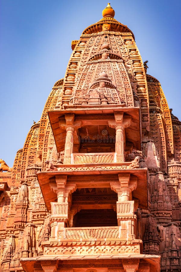Ancient Hindu Temple Top Architecture from Different Angle at Day Stock ...