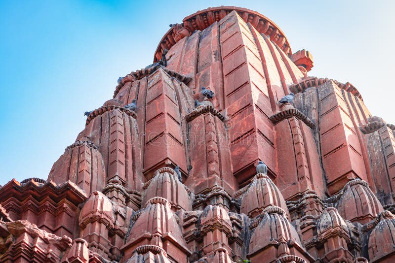 Ancient Hindu Temple Top Architecture from Different Angle at Day Stock ...