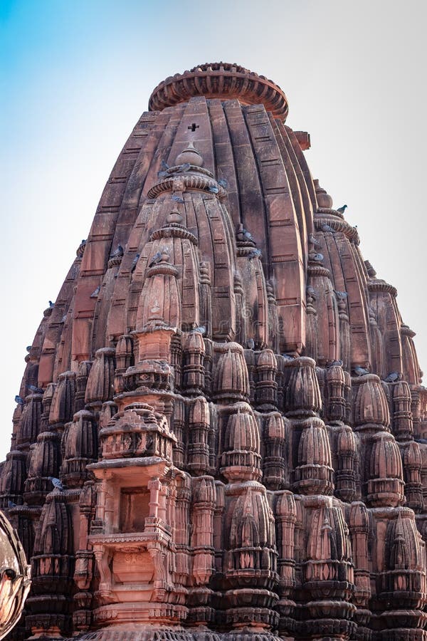 Ancient Hindu Temple Top Architecture from Different Angle at Day Stock ...