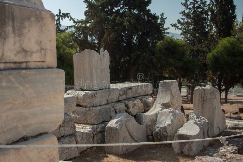Ancient and Historic Stones in Acropolis Stock Image - Image of stones ...