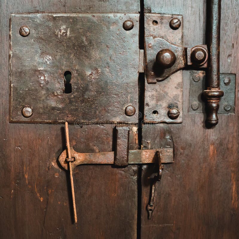 Ancient, Historical Door Lock Stock Photo - Image of backgrounds ...