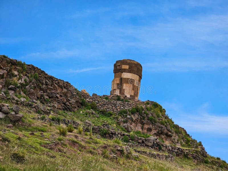 Ancient Historical Monument with Carved Stone Built on Top of a Hill ...