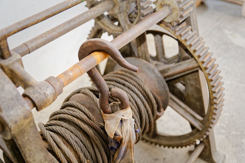 Ancient Hoist a Factory of 1891 Stock Photo - Image of threadbare ...