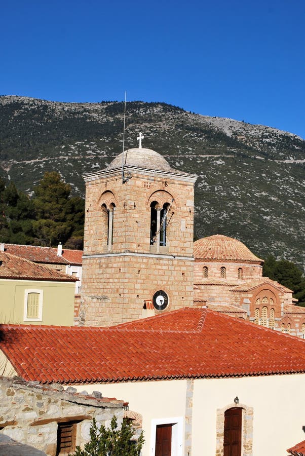 The Ancient Hosios Loukas Monastery in Boeotia Stock Photo - Image of ...