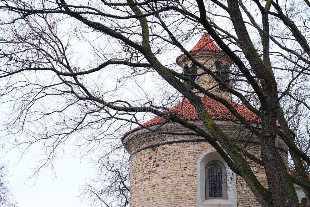 Ancient House and Bare Trees at Winter Stock Photo - Image of outdoors ...