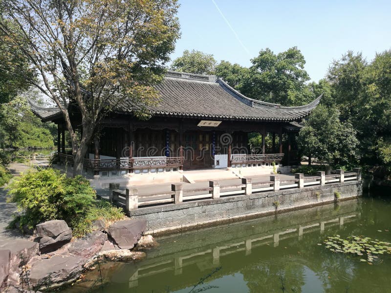 Ancient House in Front of the Pool Stock Photo - Image of garden, house ...