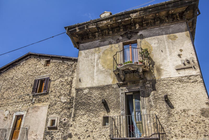 Ancient house of Scanno stock photo. Image of exterior - 43449190
