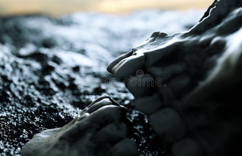 Ancient Human Skull. Apocalypse Concept. 3d Rendering. Stock ...