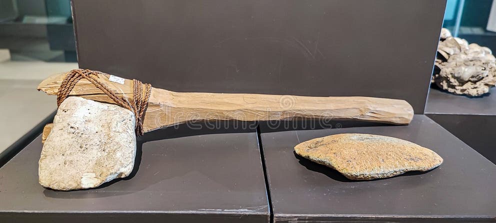 Ancient Human Weapons Made of Stone Stock Photo - Image of stone, human ...