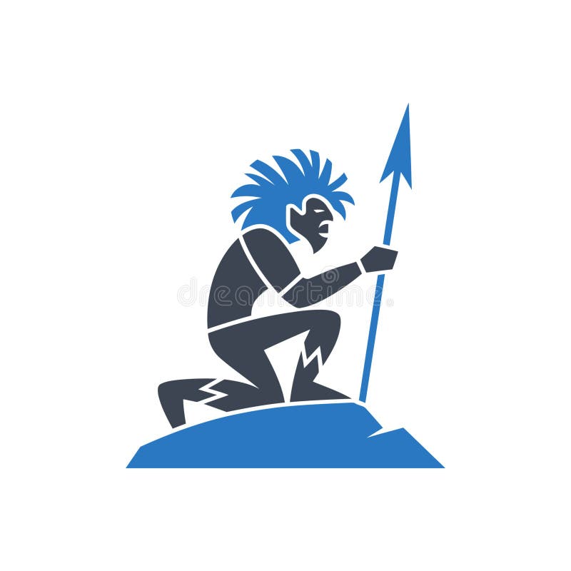 Ancient Hunter Icon stock vector. Illustration of hunter - 373827783